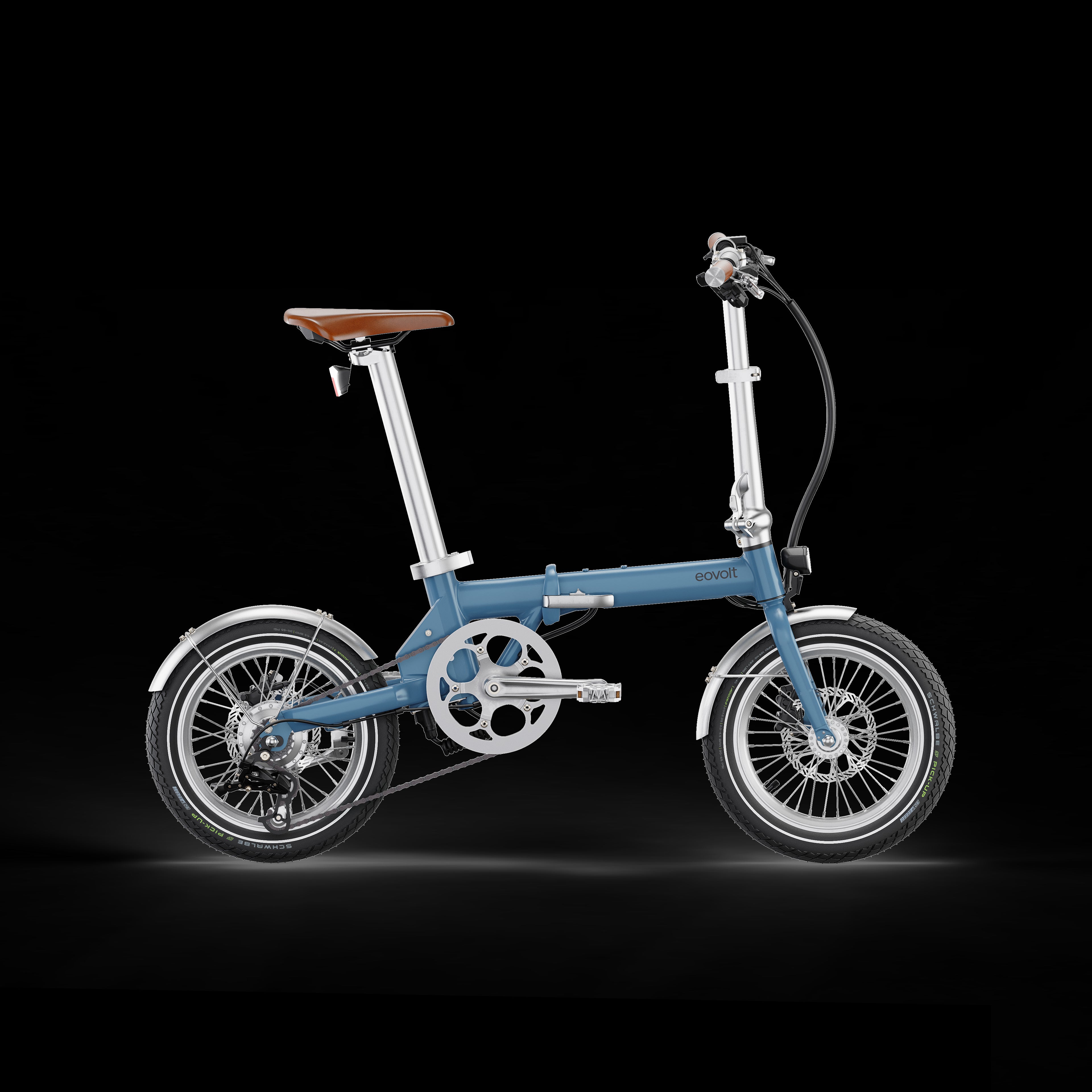 Eovolt elektrische vouwfiets morning 16 vintage v3 blauw – fietsaccessoires.nl