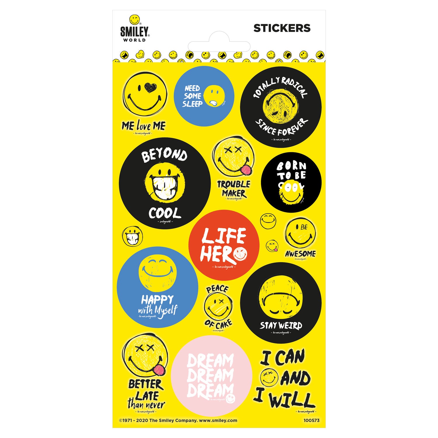 Stickervel twinkle - smiley 1 – fietsaccessoires.nl