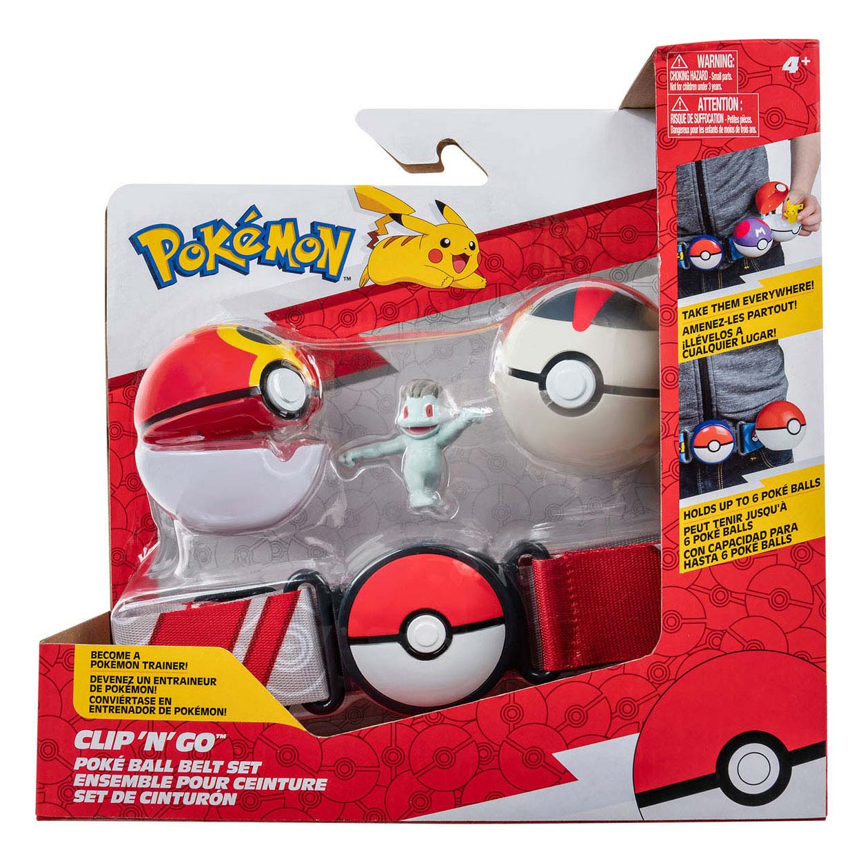 Boti Pokemon Clip N Go Pokeball Riem Speelset Machop – fietsaccessoires.nl
