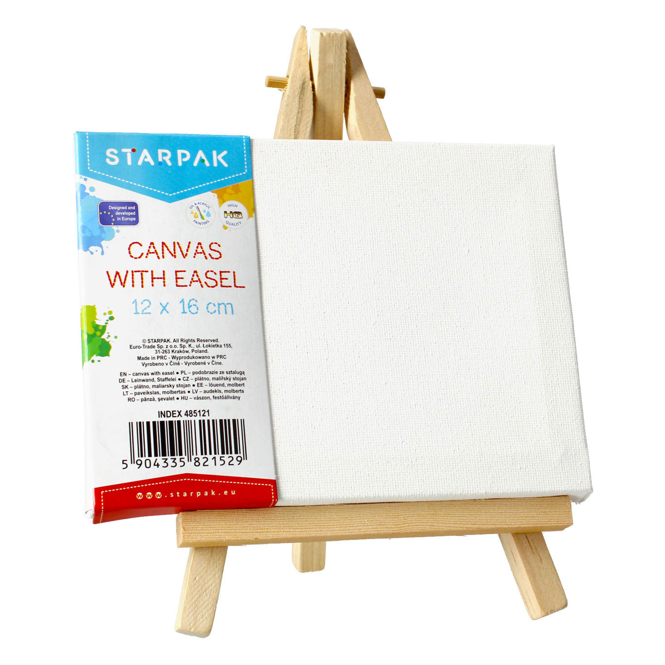 Canvas met ezel, 12x16cm – Fietsaccessoires.nl