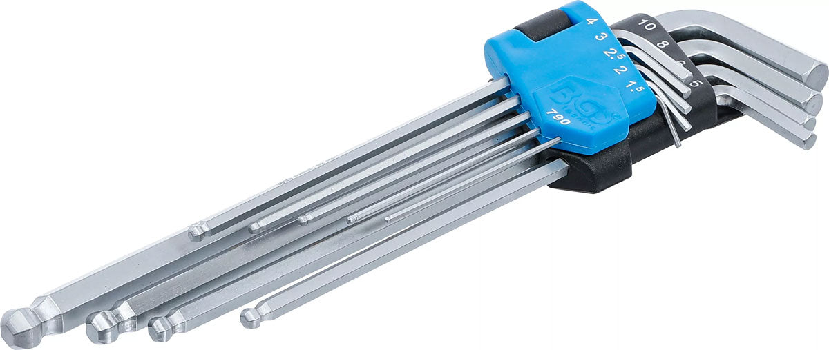 Bgs technic hexagon socket wrench set extra long with ball ...