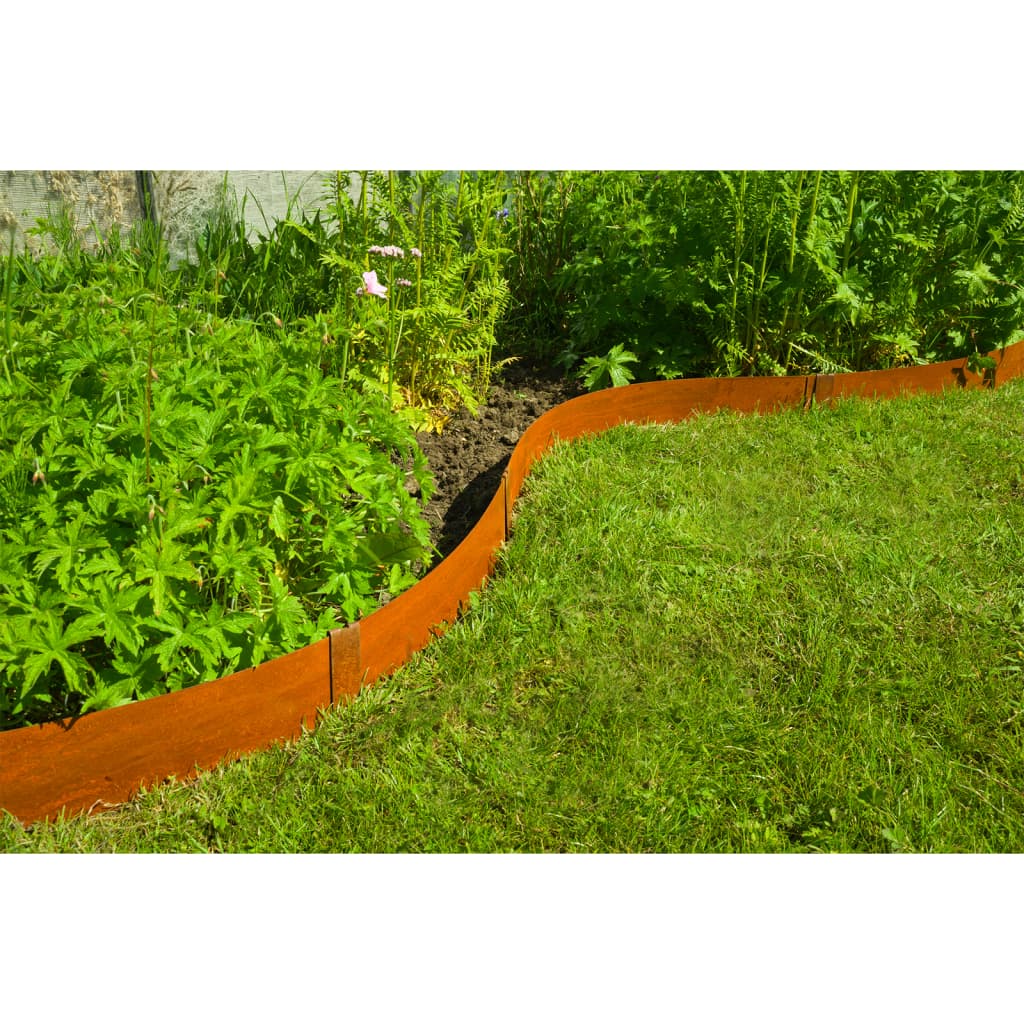 Nature borderrand 3 st 91,4x10,2 cm cortenstaal – fietsaccessoires.nl