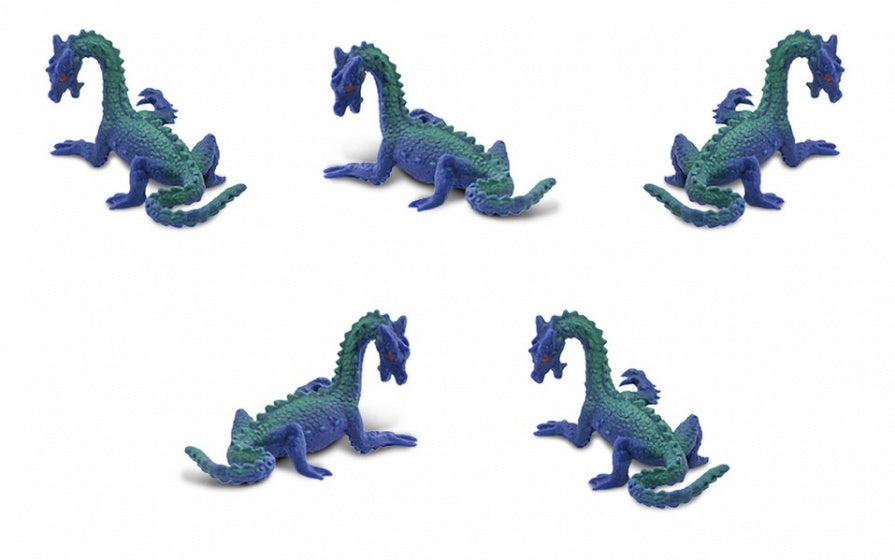Safari Zeedraken speelfiguren 2 cm BPA-vrij blauw 192-delig ...