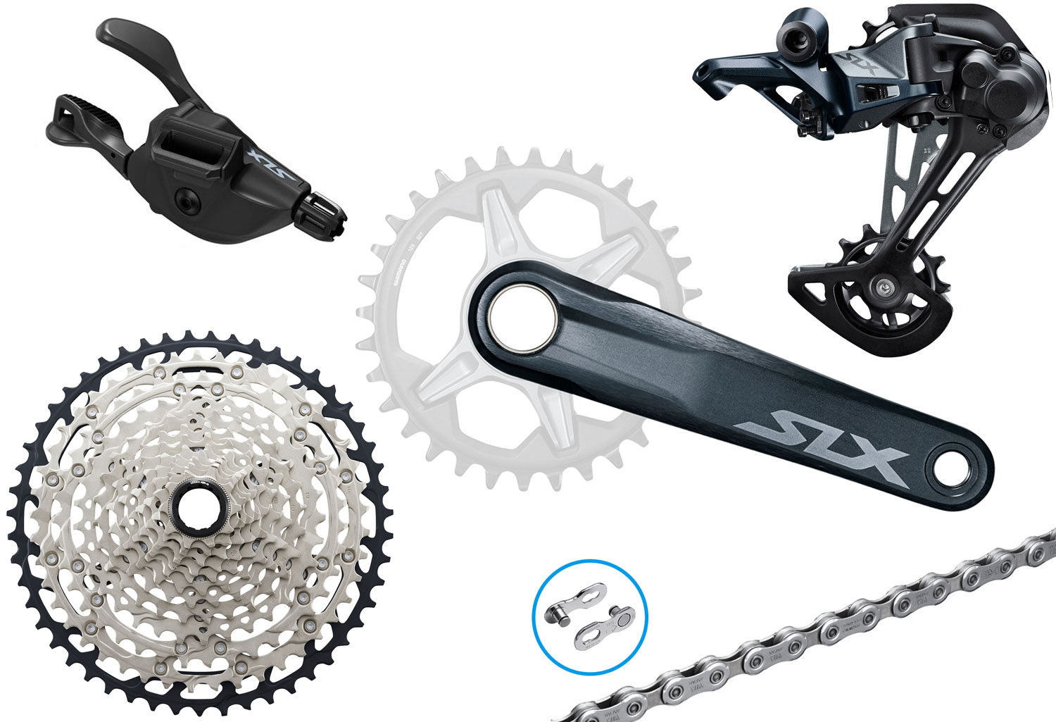 Shimano slx m7100 1x12-speed group | 165mm | 10-51 | i-spec ...