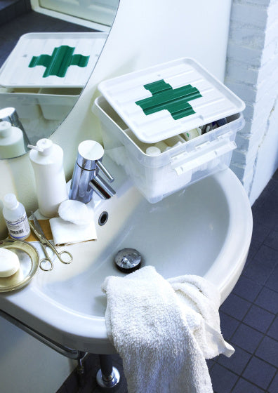 Smartstore Deco Opbergbox Eerstehulp 8 Liter 28 x 17 cm Wit – fietsaccessoires.nl