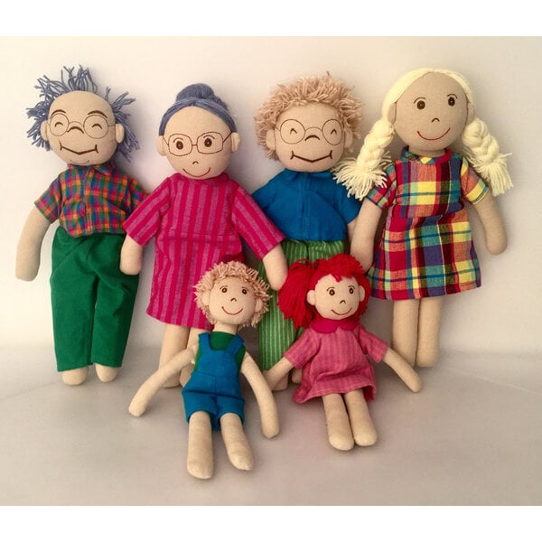 Papoose Toys Caucasian Family Rag Dolls – fietsaccessoires.nl