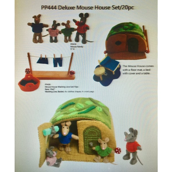 Papoose Toys Deluxe Mouse House Set/20pc – fietsaccessoires.nl