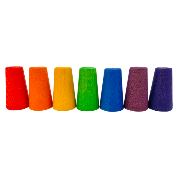 Papoose Toys Mini Rainbow Cones/7pc – fietsaccessoires.nl